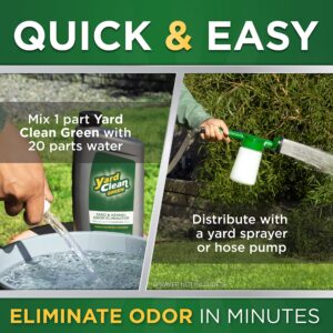 Urine Off Yard Clean Green Yard and Kennel Odor Eliminator | Cat & Dog Urine Off Odor Eliminator | Earth Friendly | Concentrate 20:1 | 32 oz.