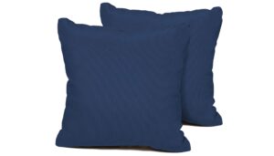 tk classics pillow-navy-s-2x outdoor pillow, small (pack of 2), navy 2 count