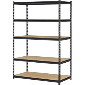 muscle rack 5-shelf steel shelving, silver-vein (18.11 x 35.43 x 70.87 inches)