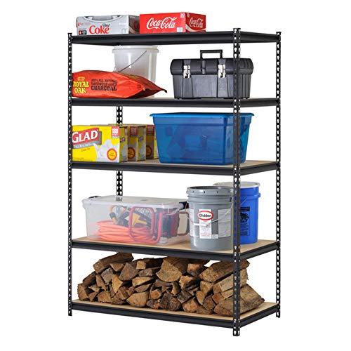 Muscle Rack 5-Shelf Steel Shelving, Silver-Vein (18.11 x 35.43 x 70.87 inches)