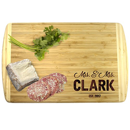 Premium Bamboo Cutting Board - Custom Engraved and Monogrammed - Personalized for Home - 18 X 12