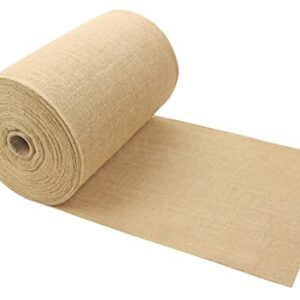 CleverDelights 12" Premium Burlap Roll - 50 Yards - No-Fray Finished Edges - Natural Jute Burlap Fabric