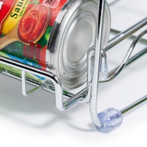 Stackable Can Rack Organizer, for 36 cans - Great for the Pantry Shelf, Kitchen Cabinet or Counter-top. Stack Another Set on Top to Double Your Storage Capacity. (Chrome Finish), Standart