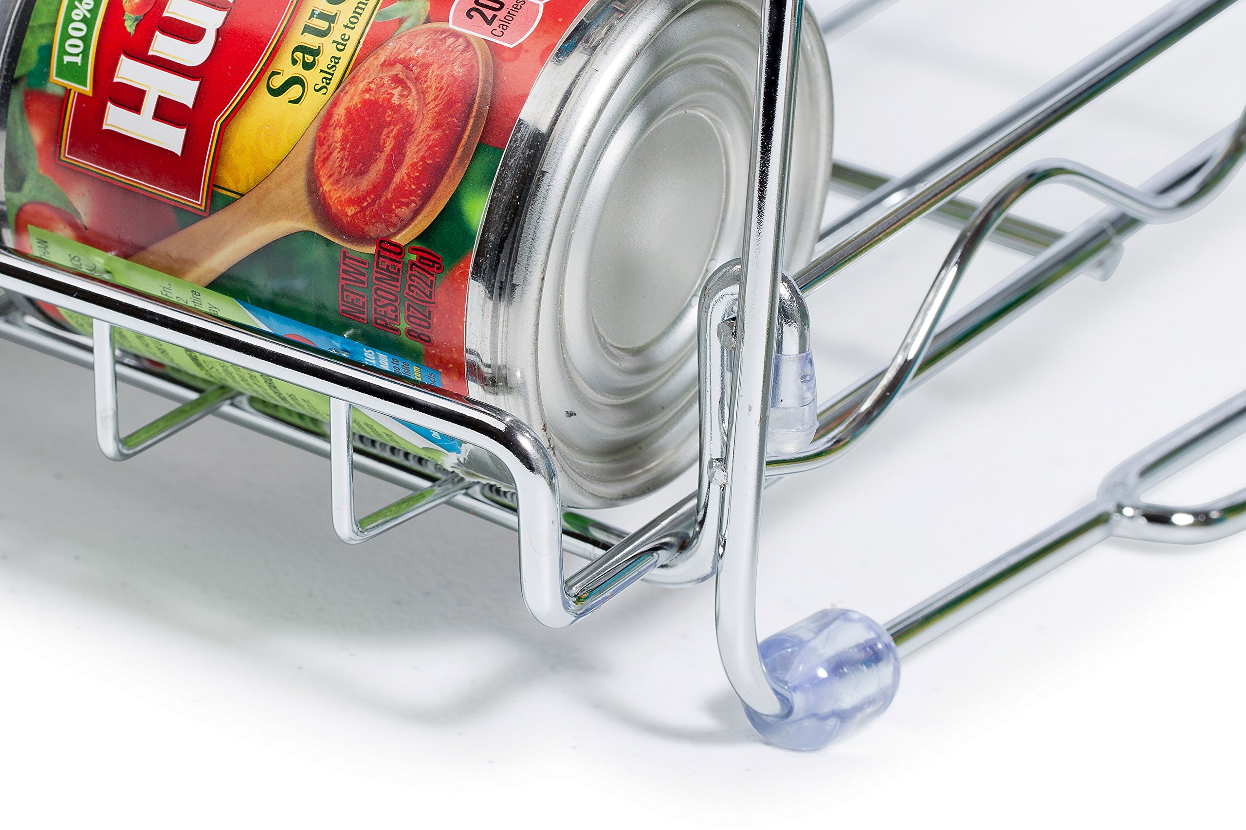 Stackable Can Rack Organizer, for 36 cans - Great for the Pantry Shelf, Kitchen Cabinet or Counter-top. Stack Another Set on Top to Double Your Storage Capacity. (Chrome Finish), Standart