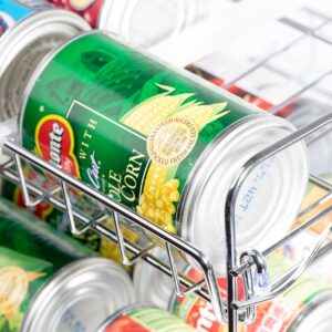 Stackable Can Rack Organizer, for 36 cans - Great for the Pantry Shelf, Kitchen Cabinet or Counter-top. Stack Another Set on Top to Double Your Storage Capacity. (Chrome Finish), Standart