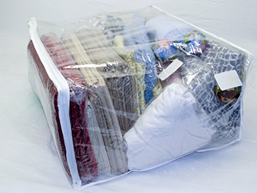 Fba Clear Vinyl Zippered Storage Bags 24x20x11 Inch Set of 5