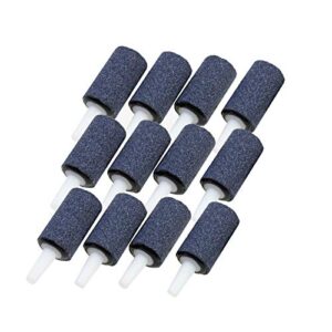 aquaneat aquarium air stones 1 inch 12pcs, bubble stone, fish tank airstones, aerator stone bubble diffuser, air pump accessories for aquariums, fish tanks, and hydroponics