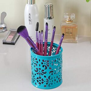 EasyPAG 2 Pack Pen Holder Desk Pencil Cup Marker Holder Makeup Brush Holders Desk Accessories & Workspace Organizers for Home, School & Office, Dark Teal