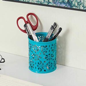 EasyPAG 2 Pack Pen Holder Desk Pencil Cup Marker Holder Makeup Brush Holders Desk Accessories & Workspace Organizers for Home, School & Office, Dark Teal