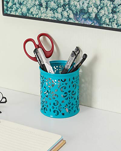 EasyPAG 2 Pack Pen Holder Desk Pencil Cup Marker Holder Makeup Brush Holders Desk Accessories & Workspace Organizers for Home, School & Office, Dark Teal