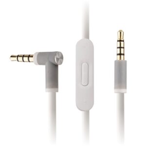 reytid replacement white audio cable compatible with beats by dr dre solo2 / solo2 wireless headphones w/in-line remote & mic - compatible with iphone & android