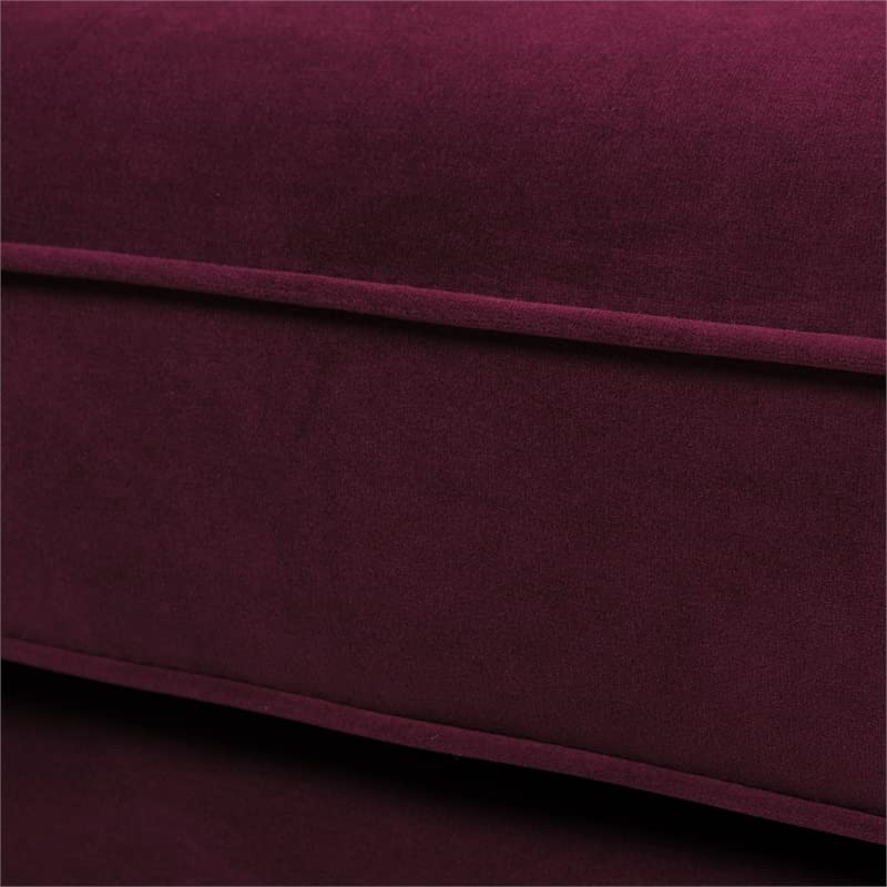 Jennifer Taylor Home Ken 74" Upholstered Button Tufted Sofa, Burgundy Velvet