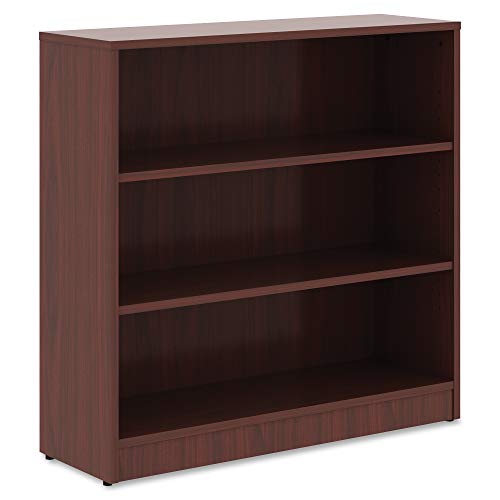 Lorell Mahogany Laminate Bookcase, 36" x 36" x 12"