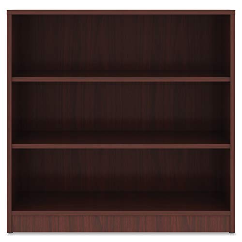 Lorell Mahogany Laminate Bookcase, 36" x 36" x 12"