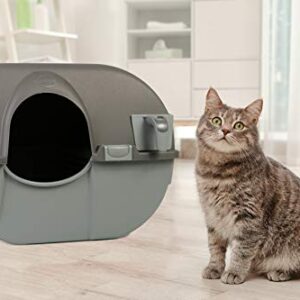 Omega Paw Roll 'n Clean Self Cleaning Litter Box, Brown, Large