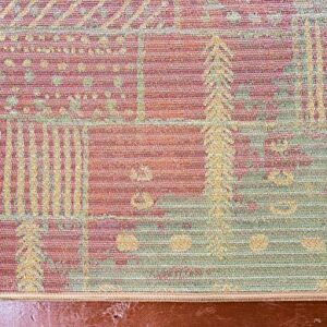 Unique Loom Outdoor Modern Collection Area Rug - Pine (5' 3" x 8' Rectangle, Multi/ Brown)