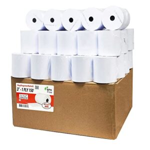 3" x 150' 1-ply bond kitchen printer paper receipt paper (50 rolls) 48 gsm pos cash register req ribbon erc30/34/38 or star sp700 from buyregisterrolls