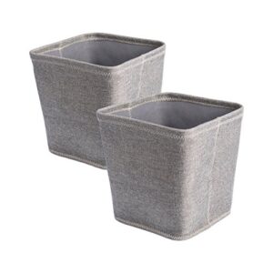 dii variegated trapezoid storage bin, zig zag stitch, gray, small