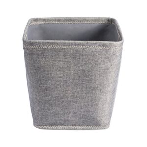 DII Variegated Trapezoid Storage Bin, Zig Zag Stitch, Gray, Small