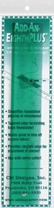 cm designs cmd80008 ruler 8" add-an-eighth plus , green