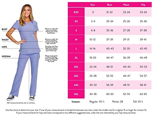 HeartSoul Break on Through Women Scrubs Set Shaped V-Neck Top 20710 & Drawstring Pant 20110 (Grape M/M)