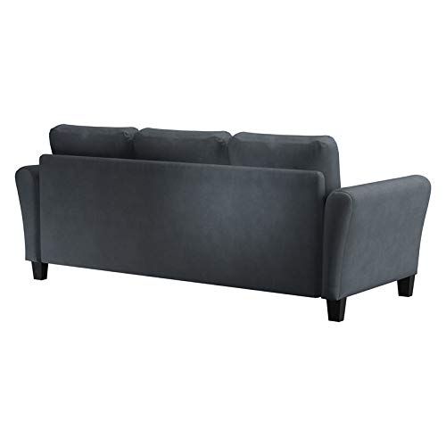 LifeStyle Solutions Watford Sofa, 78.8" W x 31.5" D x 33.9" H, Dark Grey