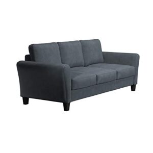 LifeStyle Solutions Watford Sofa, 78.8" W x 31.5" D x 33.9" H, Dark Grey