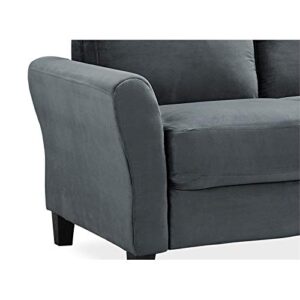 LifeStyle Solutions Watford Sofa, 78.8" W x 31.5" D x 33.9" H, Dark Grey