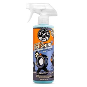 chemical guys tvd11316 tire kicker sprayable extra glossy tire shine (works on rubber, vinyl & plastic) safe for cars, trucks, motorcycles, rvs & more, 16 fl oz