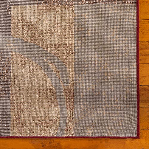 Unique Loom Barista Collection Area Rug - Kouillou (7' 10" x 10' Rectangle, Multi/ Brown)