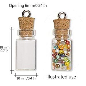 CTKcom 100pcs 0.5ml-extra Mini Tiny Clear Glass Jars Bottles with Cork Stoppers, Glass Bottles for Decoration, Arts & Crafts, Projects, Party Favors,100 Botlles + 100 Screws