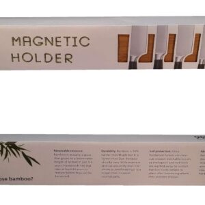 Eco friendly Bamboo wood magnetic knife holder, 17 inch knife strip or bar in gift box. Premium Presents brand.