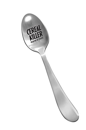 Laser Engraved "Cereal Killer" Stainless Steel Spoon - Unique Funny Gifts