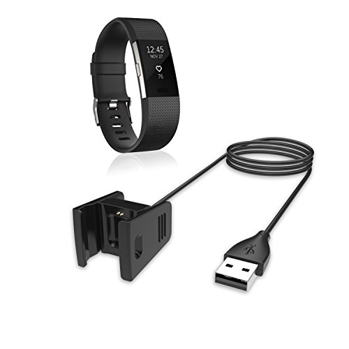 KingAcc Compatible with Fitbit Charge 2 Charger, Replacement USB Charging Cable Cord Charger Cradle Dock Adapter for Fitbit Charge 2, Fitness Tracker Wristband Smart Watch