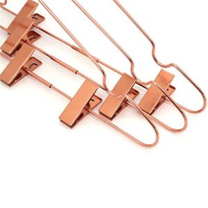 10Pack Koobay 13" Rose Copper Gold Shiny Metal Wire Top Clothes Hangers With Clips for Shirts Coat Storage & Display