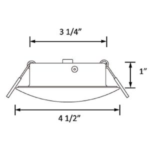 Facon 4.5Inch LED 12V RV Puck Light, Full Aluminum Recessed Mount Down Light, DLFST4-008, 12Volts Interior Light for RV Motor-Homes Camper Caravan Trailer Boat (3400K Warm White Light)