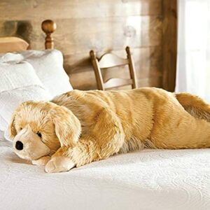 Plow & Hearth 92712-GLD Super Soft Golden Retriever Body Pillow, 1 Count (Pack of 1)