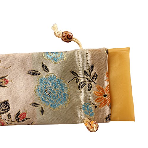 Startdy Silk brocade Double layer Drawstring Pouch Candy Sachet wallet Jewelry bag W3"H6" (6pcs )