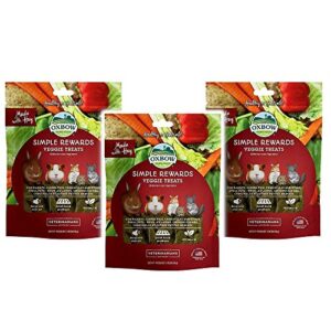 oxbow simple rewards veggie treats for rabbits, guinea pigs, hamsters and other small pets