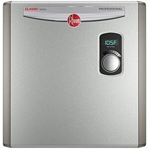 rheem 240v 3 heating chambers rtex-27 residential tankless water heater, gray