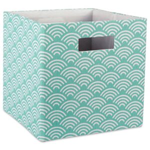 dii collapsible hard sided bin, waves, aqua, large