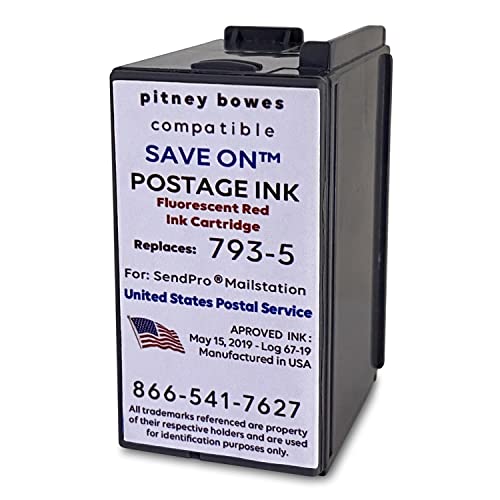 Save On Postage Ink Compatible with PB 793-5 Postage Meter Ink - Compatible with SendPro C, & SendPro+ and DM Series Mailing System (35 ML)