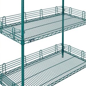 Nexel Poly-Green Adjustable Wire Shelving Unit, 4 Tier, Heavy Duty Commerical Storage Organizer Wire Rack, 18" x 42" x 74", Green