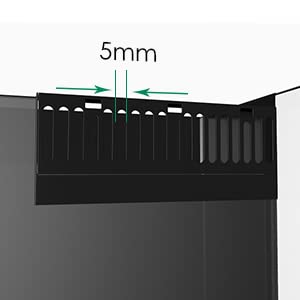 LANDEN 40C 11 Gallon Ultra Clear Glass Rimless Low Iron Aquarium Tank with Rear Filtration Chamber(Return Pump Included) for Salt and Fresh Water,15.8Wx15.8D×15.8H in(40x40x40cm) 6mm Thickness