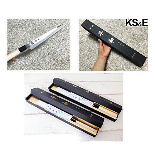 KS&E Hasegawa 10 Inch(270mm) Stainless Steel Left Handed Japanese Knife, Filet Knife Fish, Asian, Yanagi Sushi Sashimi Knife