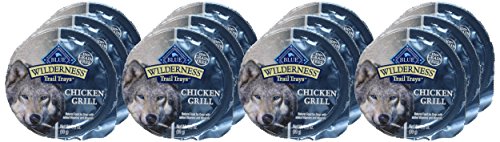 Blue Buffalo Wilderness Trail Trays High Protein, Natural Adult Wet Dog Food Cups, Chicken Grill 3.5-oz (Pack of 12)