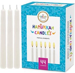 menorah candles chanukah candles 44 white hanukkah candles for all 8 nights of chanukah (single)