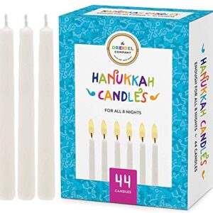 Menorah Candles Chanukah Candles 44 White Hanukkah Candles for All 8 Nights of Chanukah (Single)