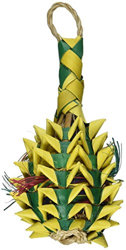 Bonka Bird Toys 03364 Small Foraging Pineapple Bird Toy Parrot Medium Planet Pinata Large Cockatiel Pleasure Parakeet Forage chew Conure Playground Wood pet Stuffed Treat Macaw