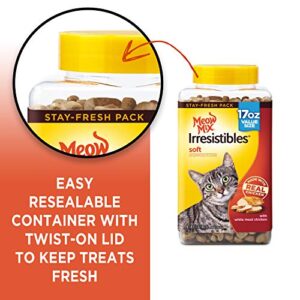 Meow Mix Irresistibles Soft Cat Treats with White Meat Chicken, 17 oz